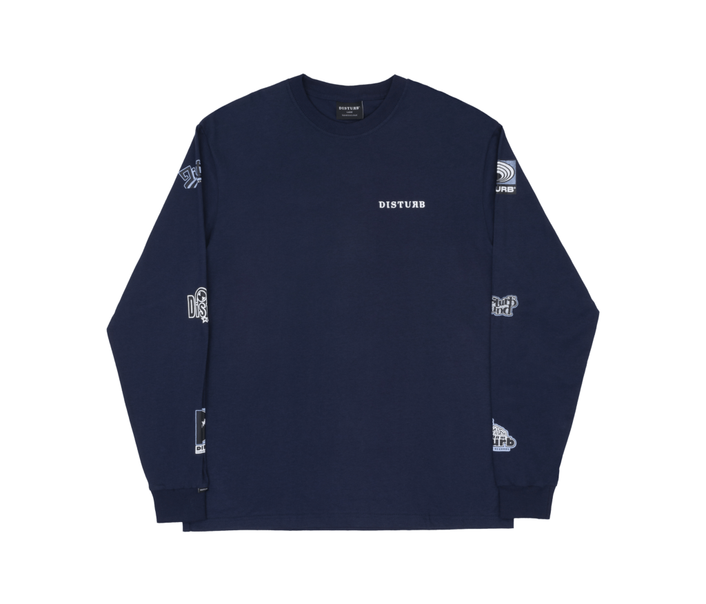 Record Labels Long Sleeve In Navy Disturb Epic Apparel record-labels-long-sleeve-in-navy-disturb-epic-apparel